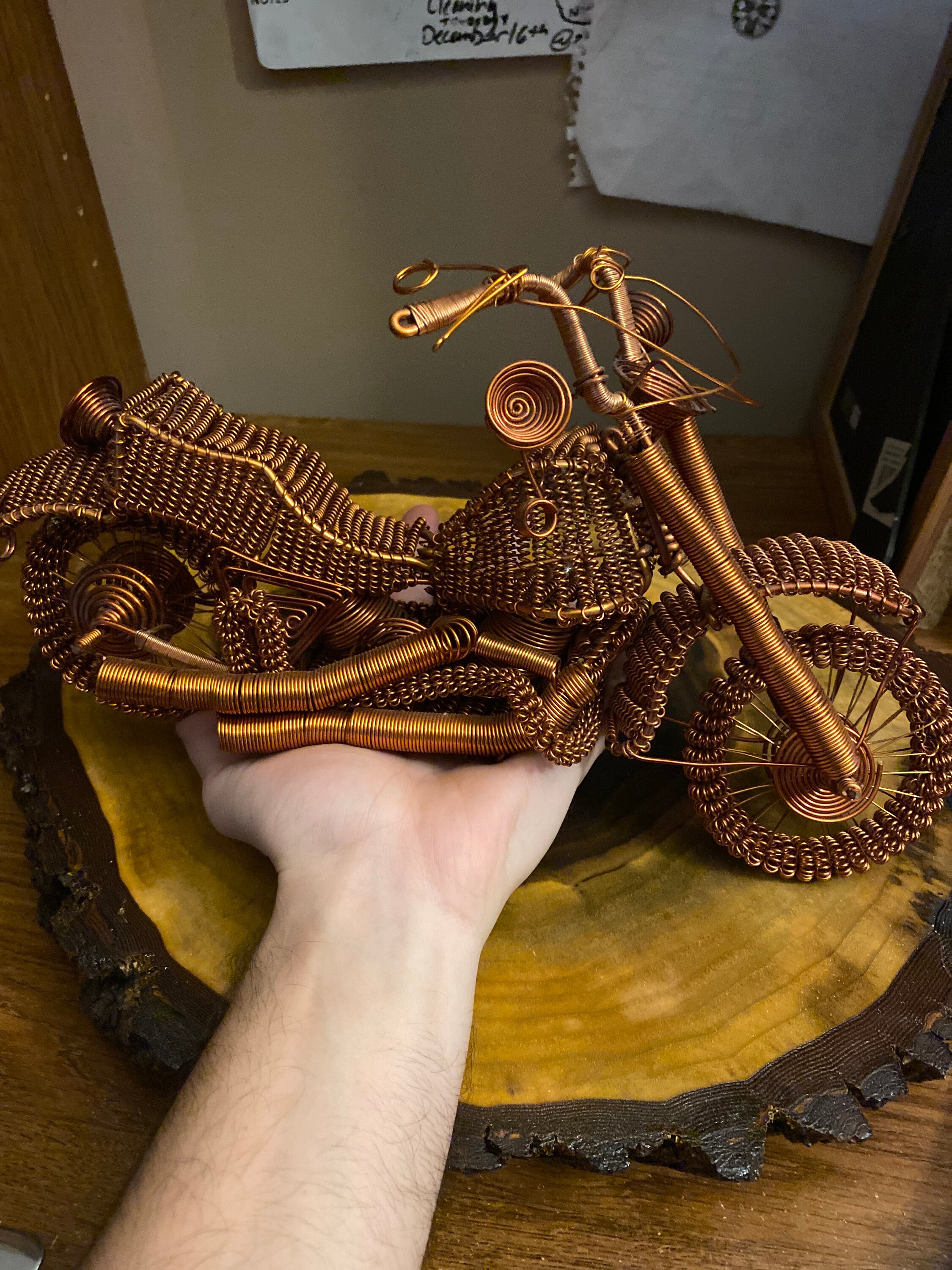Copper Sculpture Motorcycle - Etsy