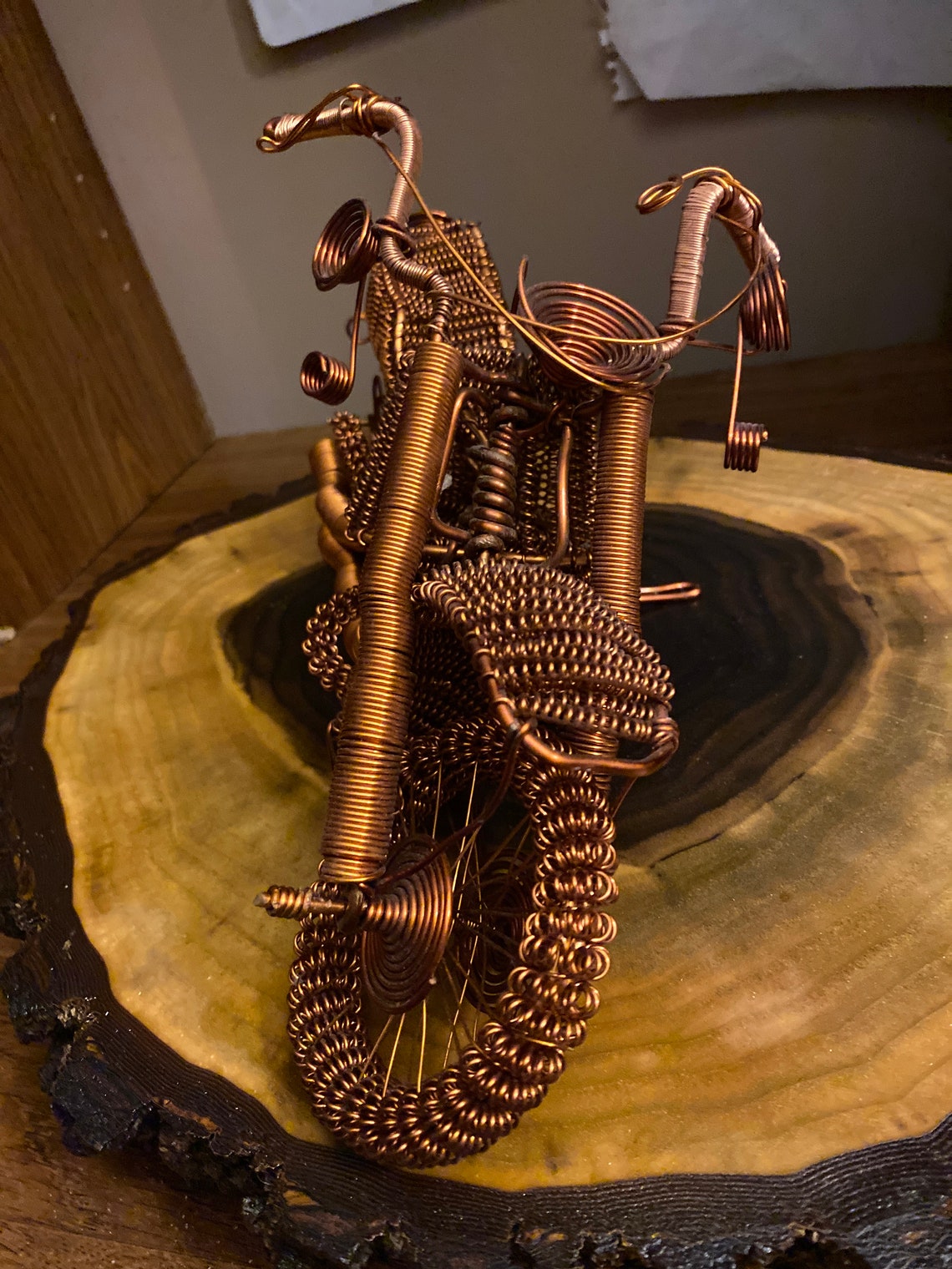 Copper Sculpture Motorcycle - Etsy