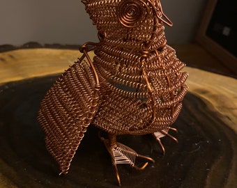 Copper Owl Sculpture - Etsy