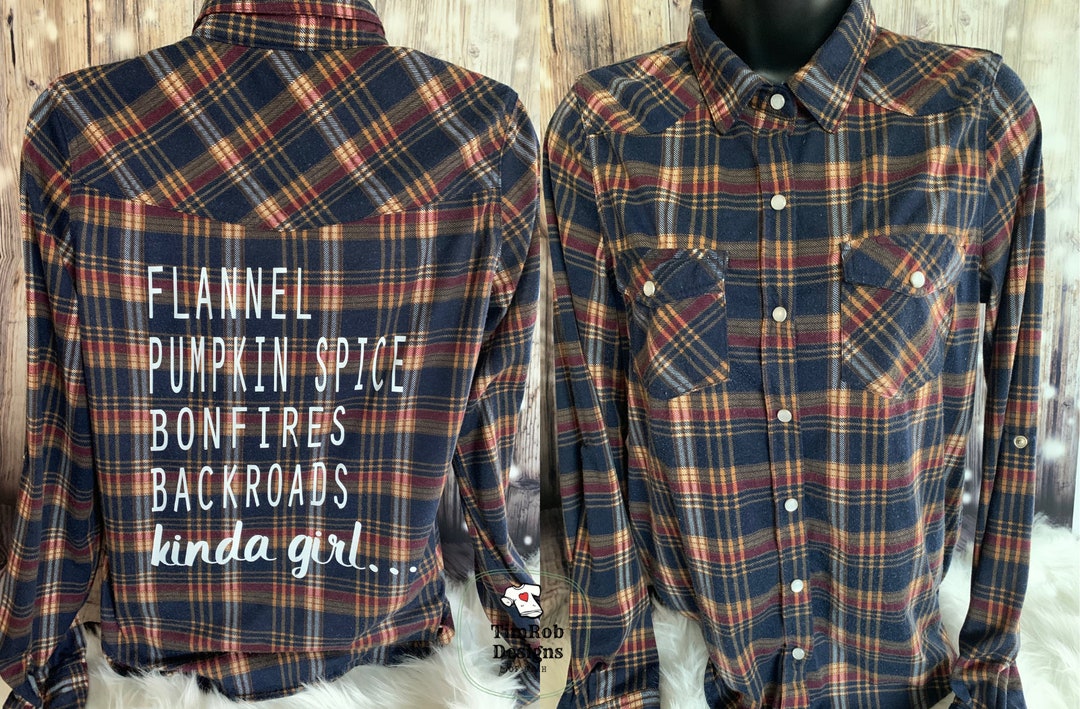Custom Flannel Flannels Backroads Kinda Girl - Etsy