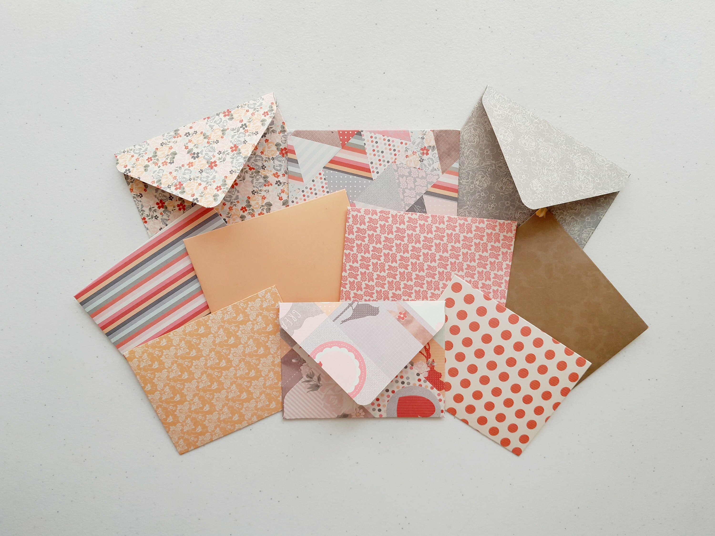 COTTAGE GARDEN Mini Envelopes Set of 10 Handmade Mini Envelopes With ...