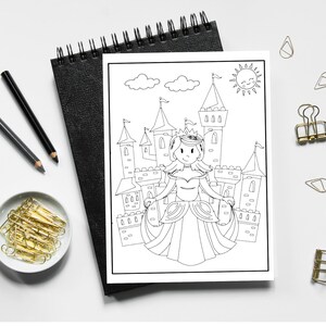 Super Cute Princess Coloring Pages for Girls Perfect for Kids - Etsy