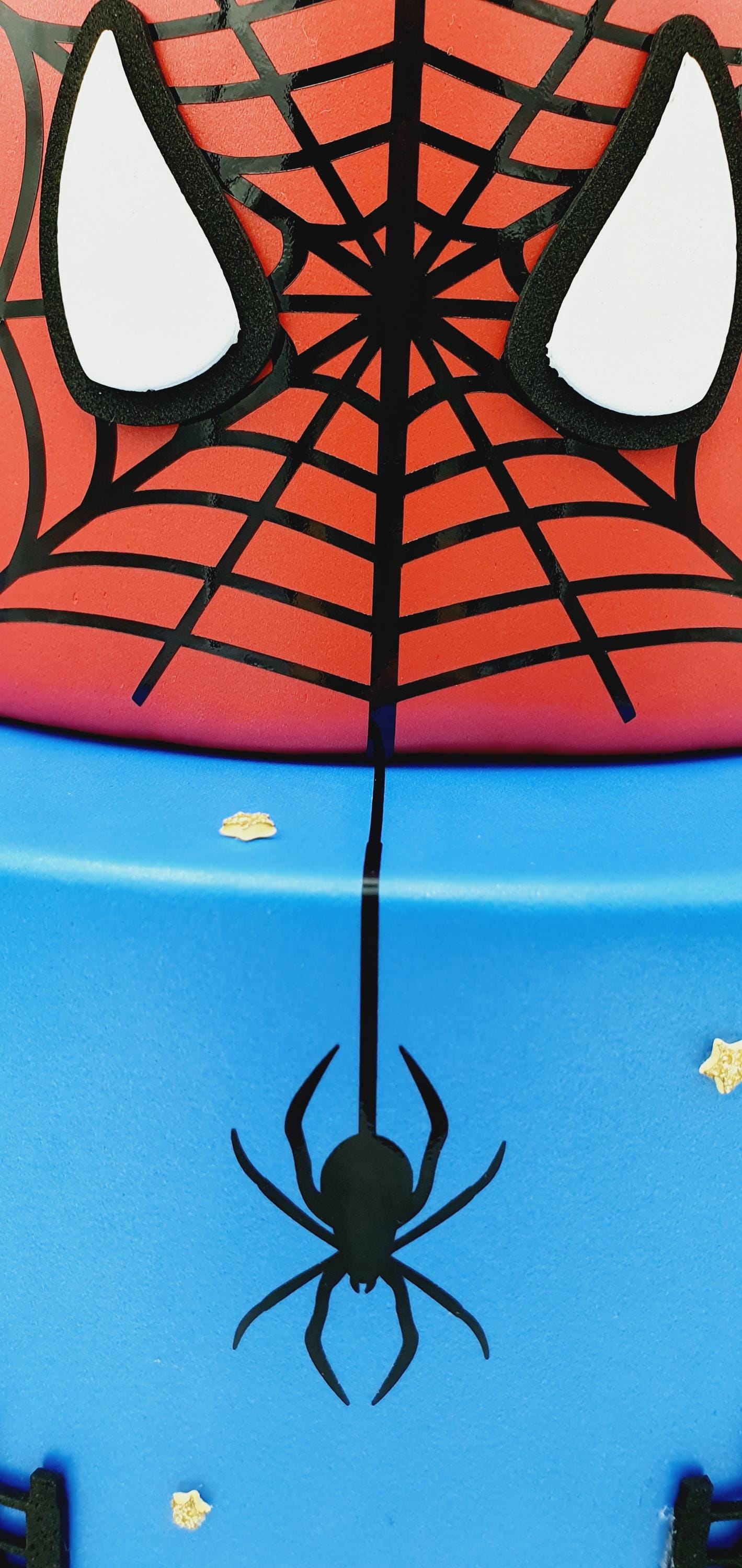 Spiderman/spiderman Fake Scenographic Cake for Birthday in Eva Rubber ...