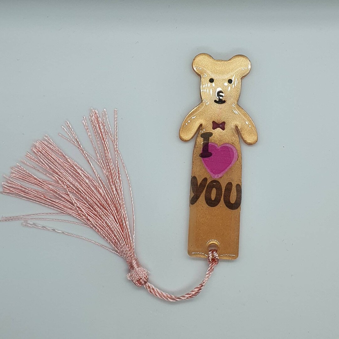 Sweet Bear Resin Bookmark Resin Bookmark Teddy Bear Gift Idea Gift - Etsy
