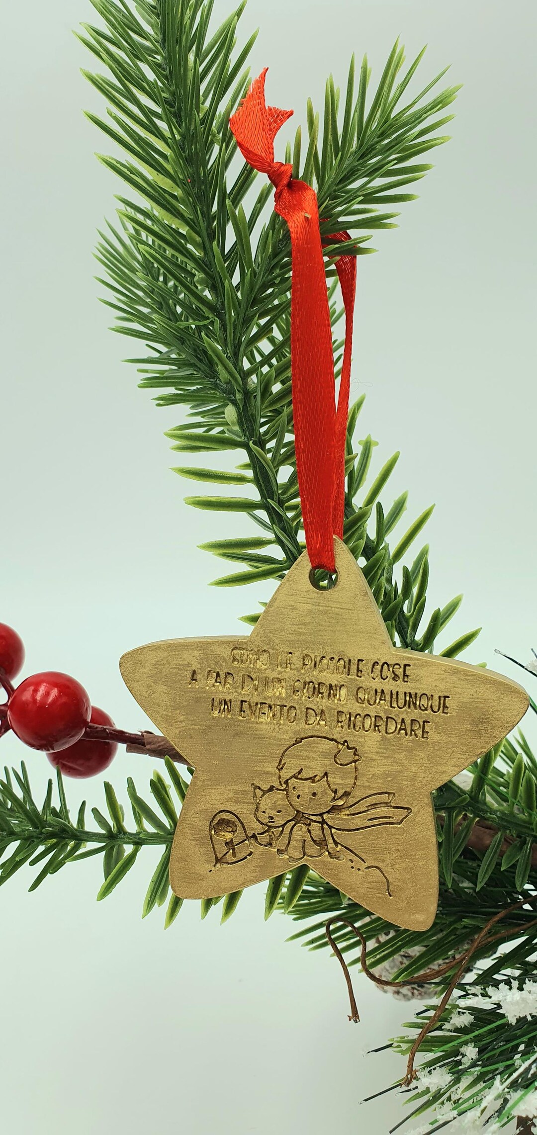 Hand Painted Plaster Star With Gold Color for Christmas Tree Little ...