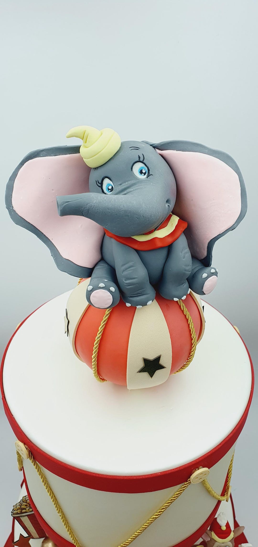 Dumbo and Circus Themed Fake Cake for Baptisms, First Birthdays ...
