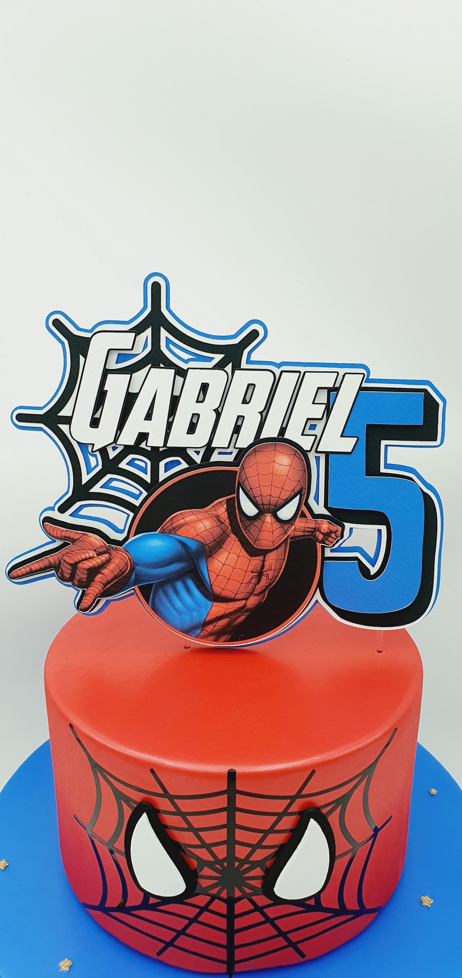 Spiderman/spiderman Fake Scenographic Cake for Birthday in Eva Rubber ...