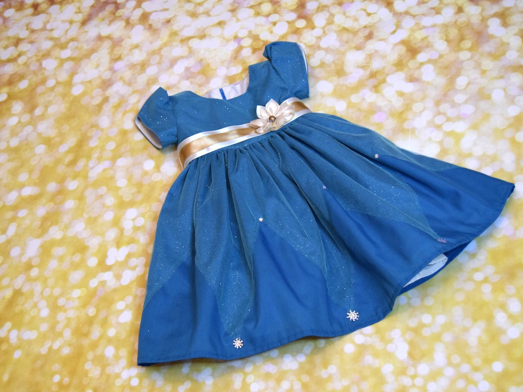 Girls Party Dress-girls Blue Sparkly Dress-girls Birthday Dress-girls ...