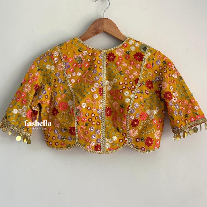 Saree Yellow Floral - Etsy