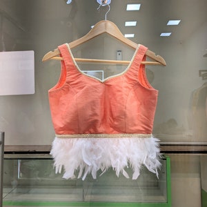 simple feather blouse designs