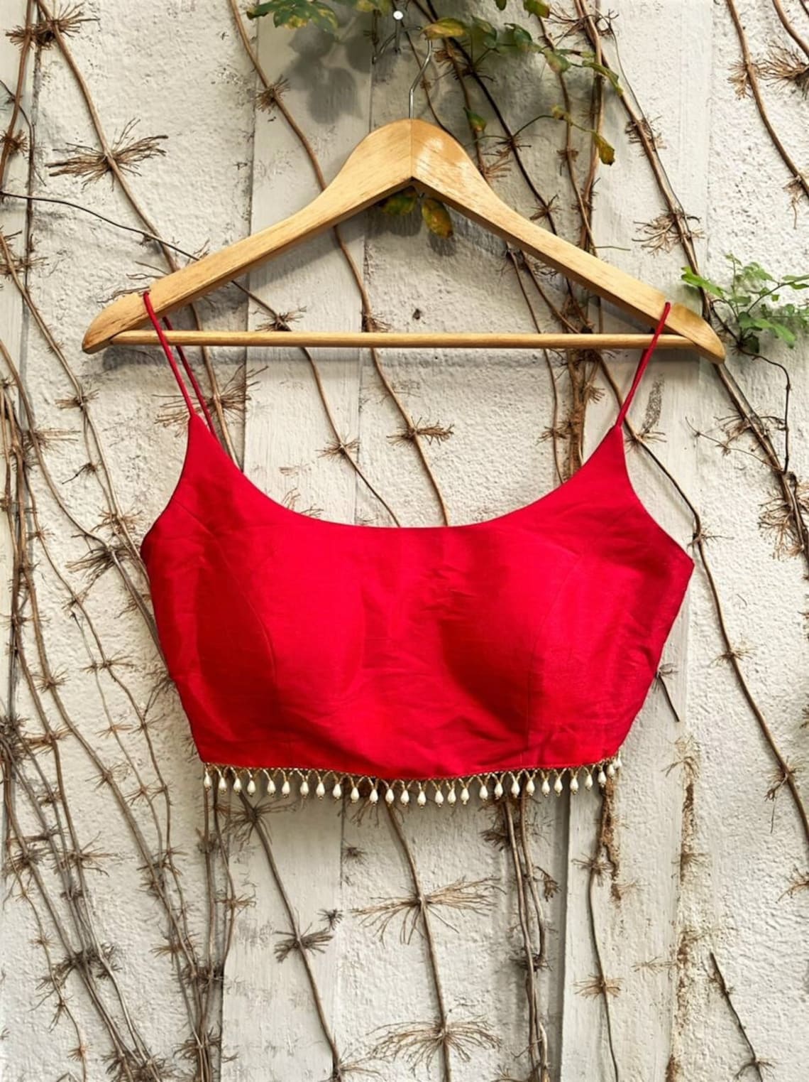 Buy Red Blouse/ Red Sleeveless Blouse/ Red Designer Blouse/ Red Saree ...