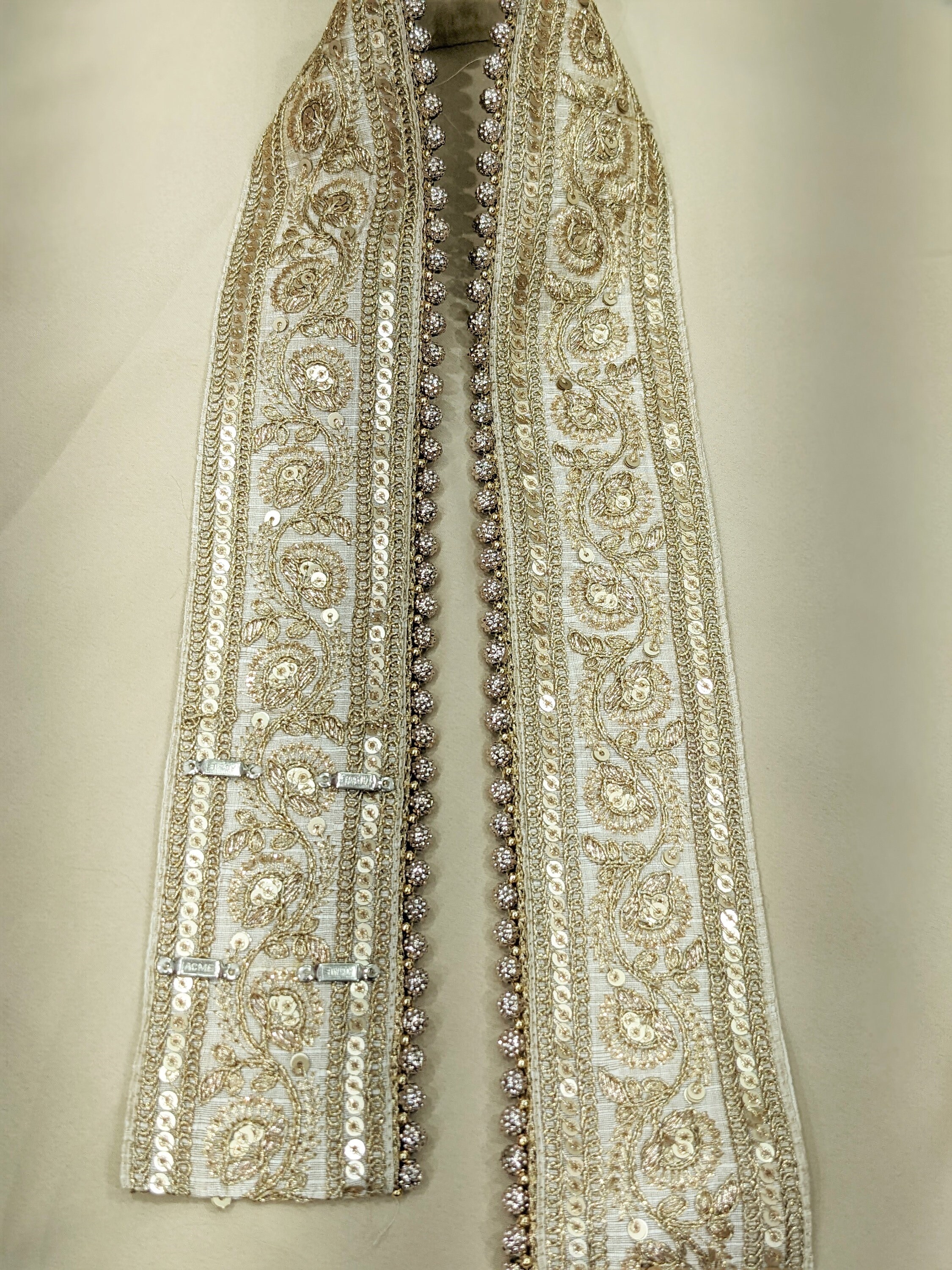 Saree Belt / Sari Belt/ White Gold Belt/ White Saree Belt/ - Etsy