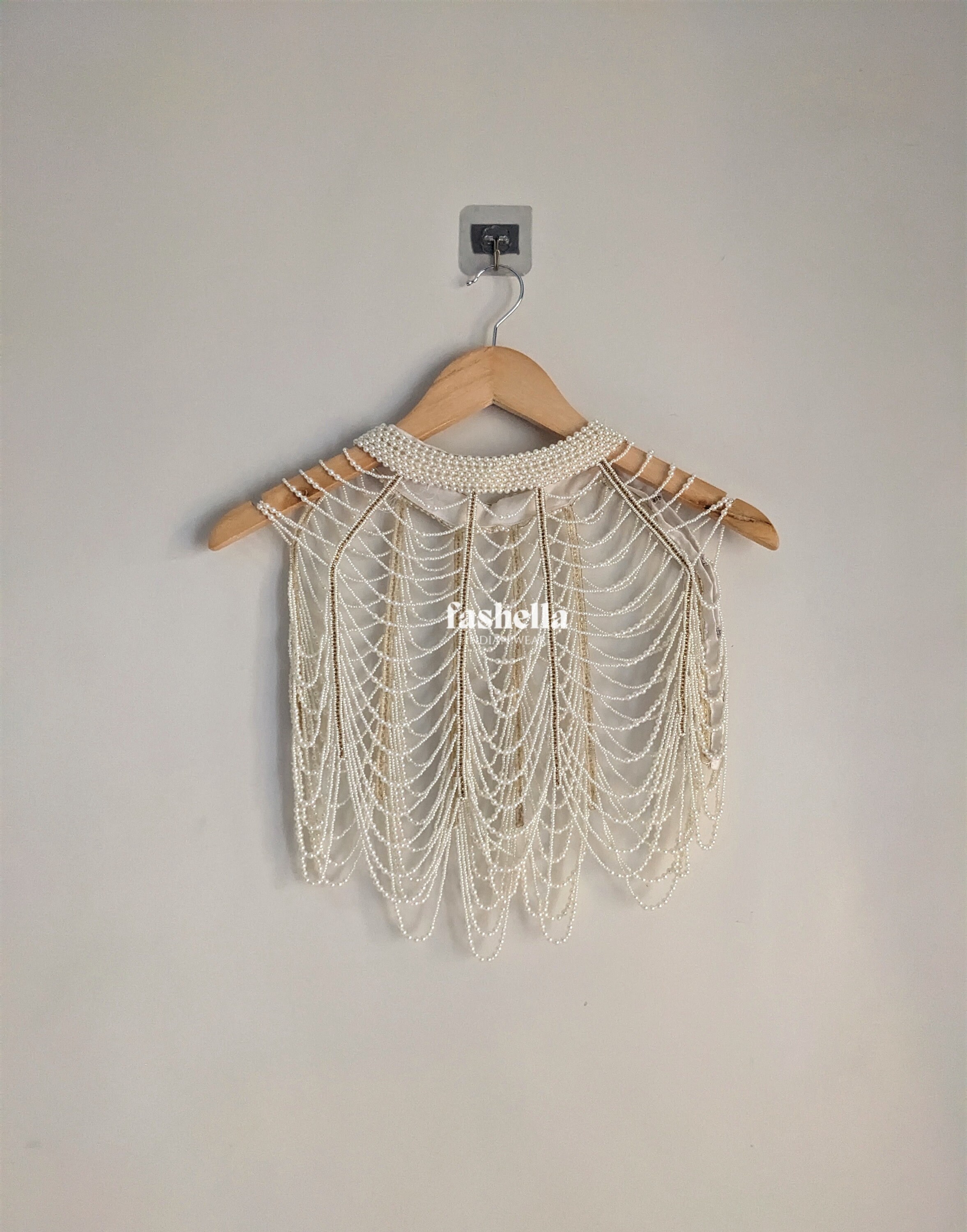 Ivory Pearl Cape/ Statement Neckpiece/ Shoulder Cape/ Pearl - Etsy