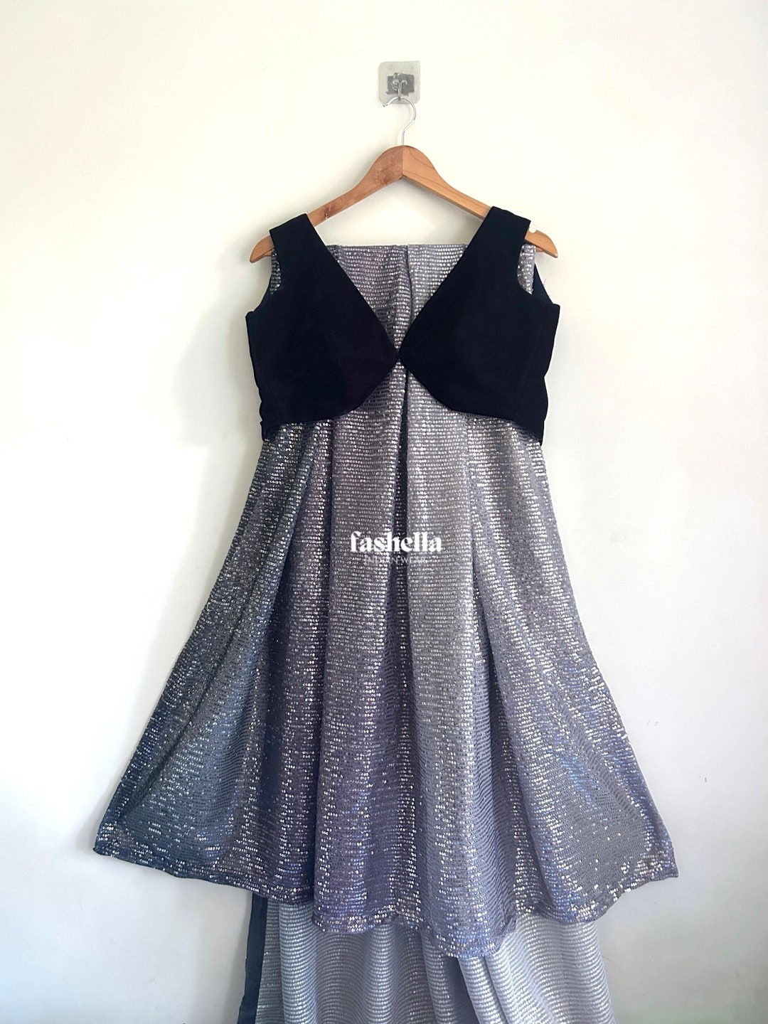 Grey Ombre Saree/ Purple Sequin Saree/ Bling Saree/ Ombre Sequin Saree ...