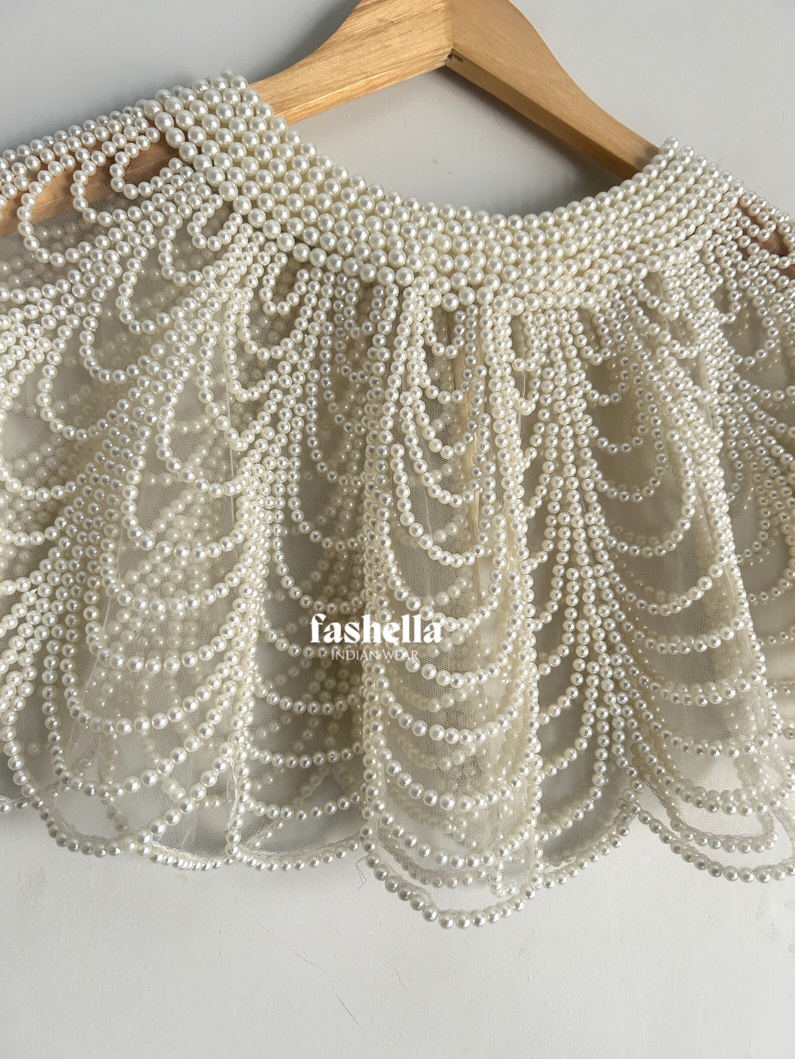 Ivory Pearl Statement Cape - Shoulder Neckpiece Accessory, Pearl Top ...
