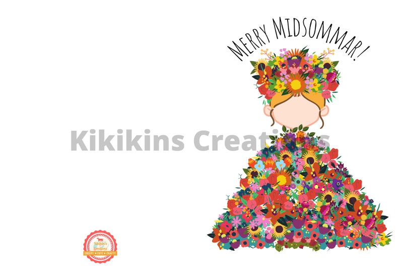 Merry Midsommar Greeting Card Downloadable PDF - Etsy