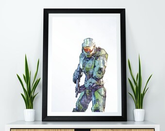 Halo Master Chief Poster | Etsy