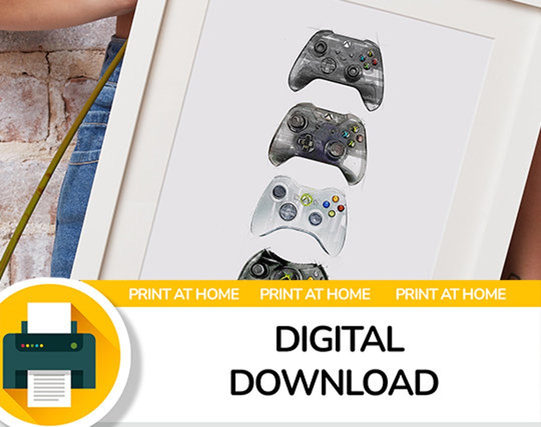 XBOX Controller Evolution Print DIGITAL DOWNLOAD - Etsy