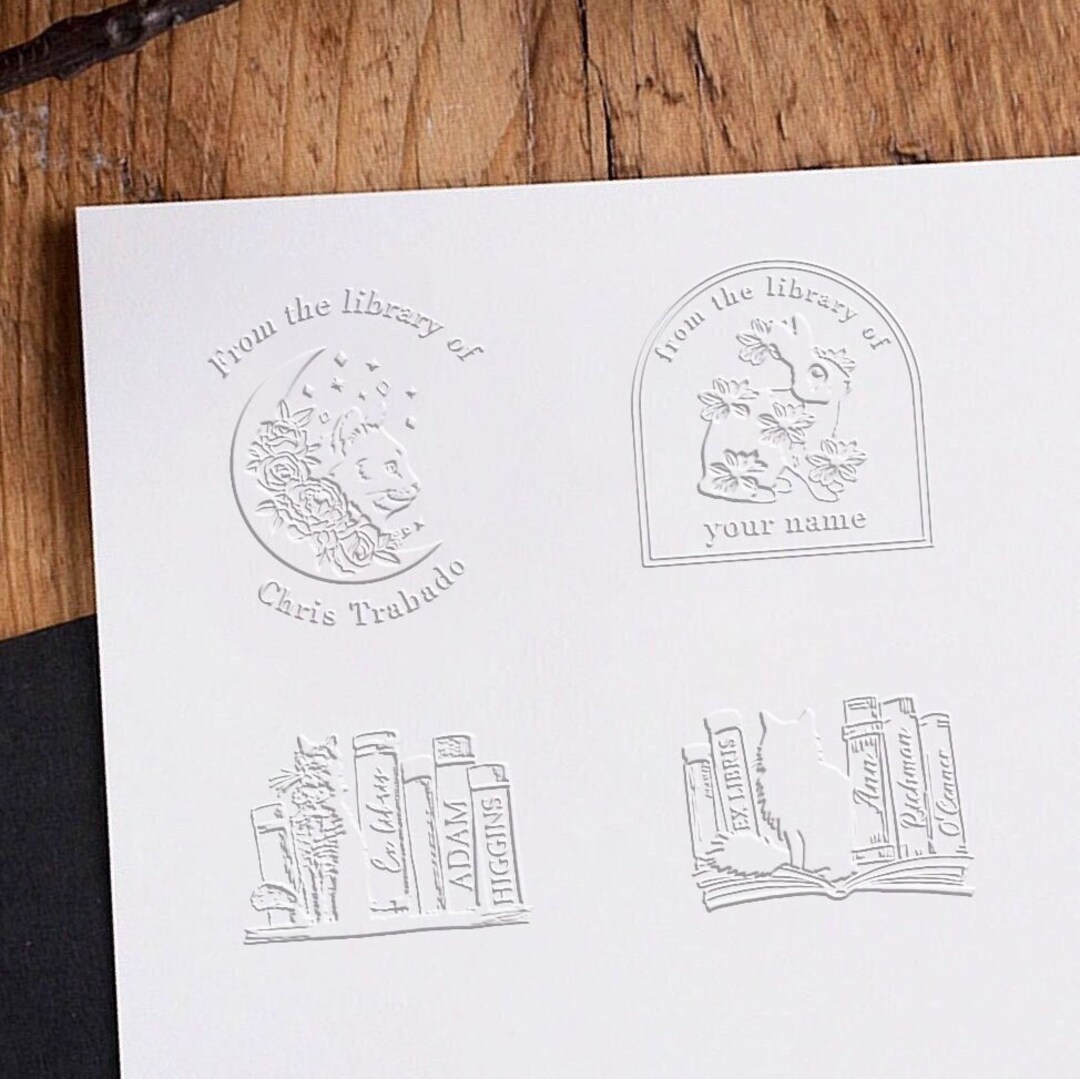 Book Embosser Personalized/from the Library of Stamp/library Embosser ...