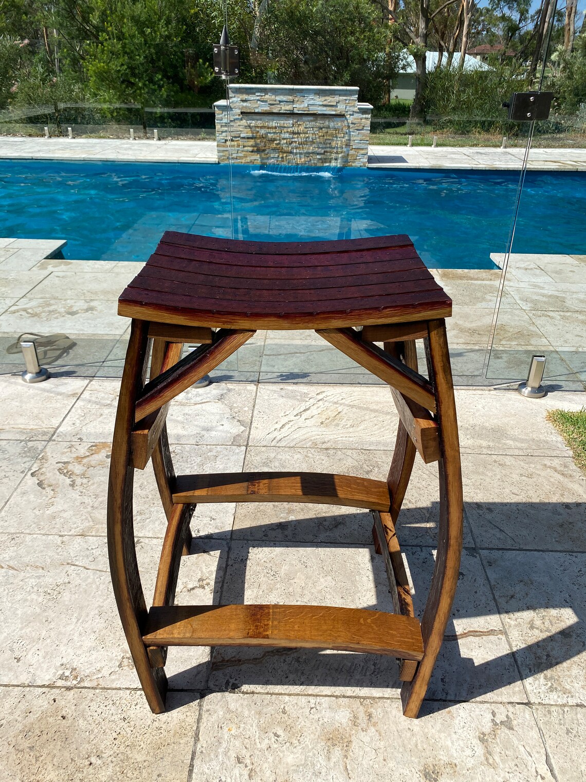 Wine Barrel Bar Stool - Etsy
