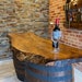 Live Edge Slab Barrel Bar - Etsy