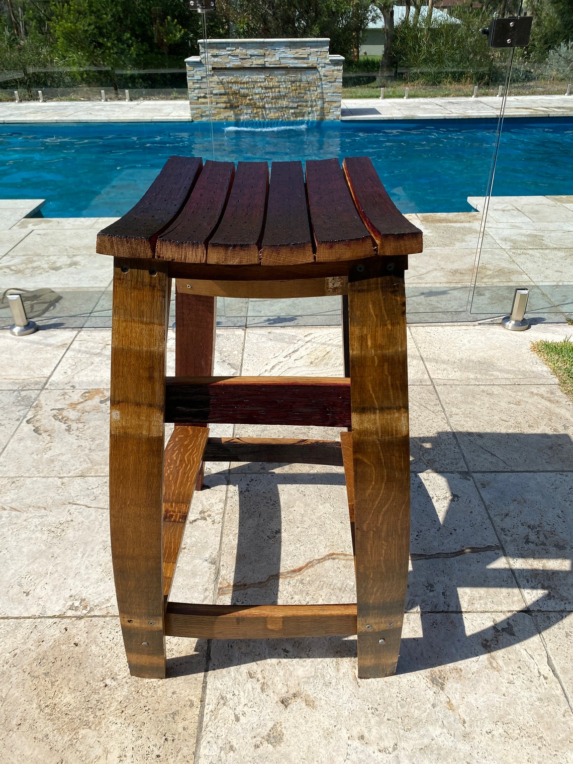 Wine Barrel Bar Stool - Etsy