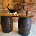 Live Edge Slab Barrel Bar - Etsy