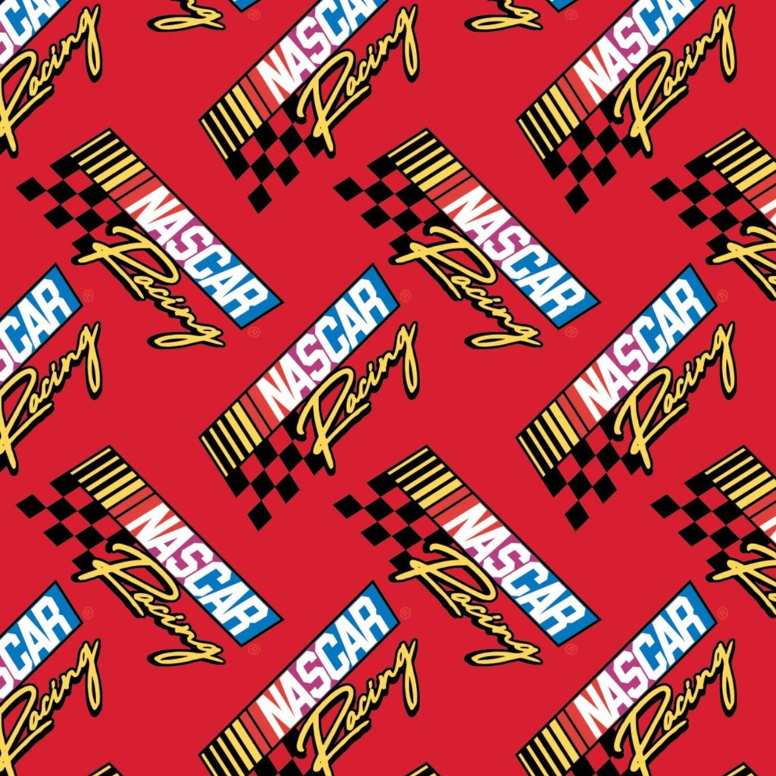 NASCAR - Retro Racing Flag - Fleece - 1/2 Metre - Etsy