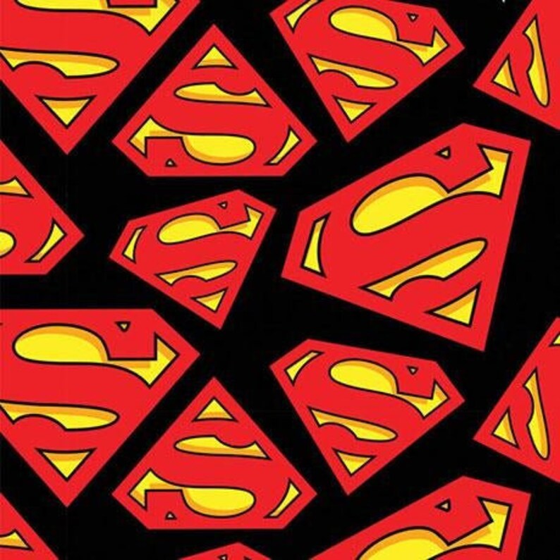 Superman Logo Flannel 1/2 Metre - Etsy