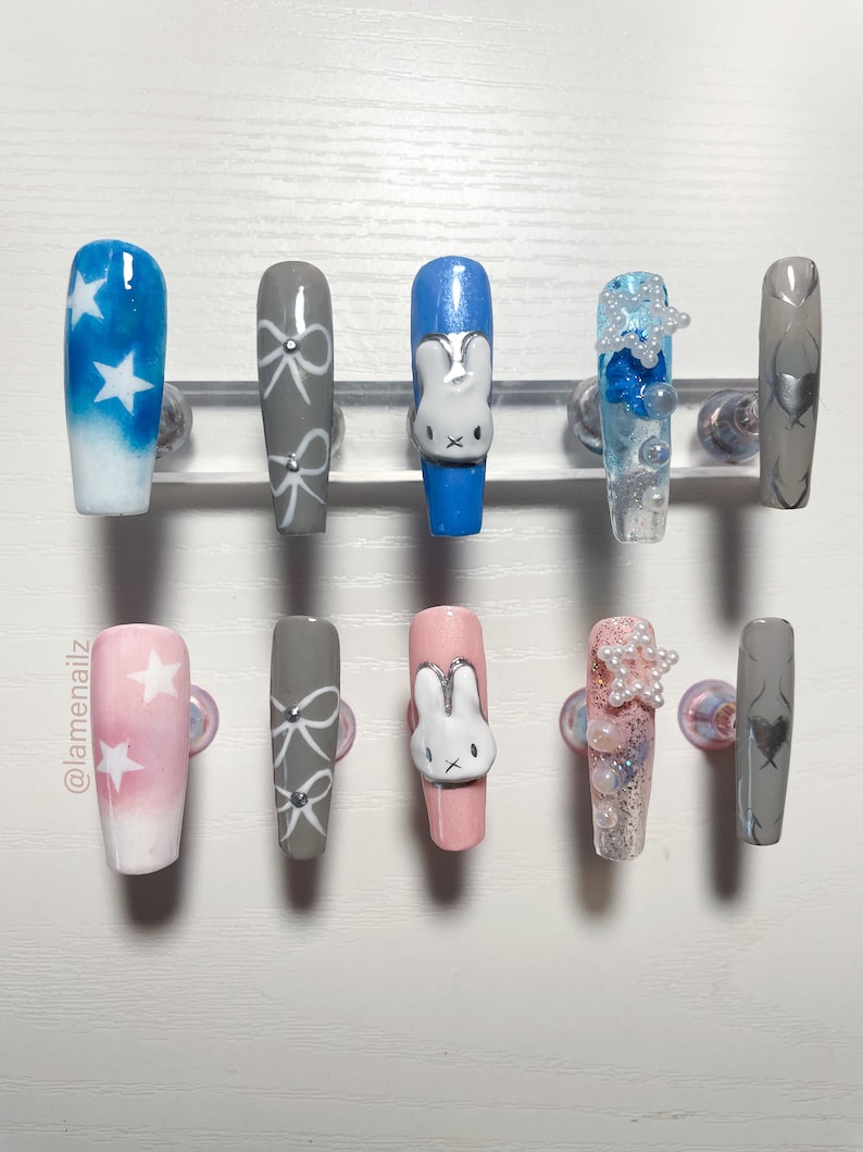 Miffy Hand Painted Press on Nails - Etsy