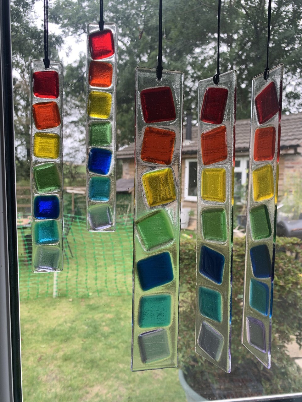 Fused Glass Rainbow Suncatcher (wish Stick) - Etsy