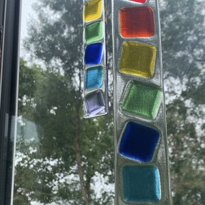 Fused Glass Rainbow Suncatcher (wish Stick) - Etsy