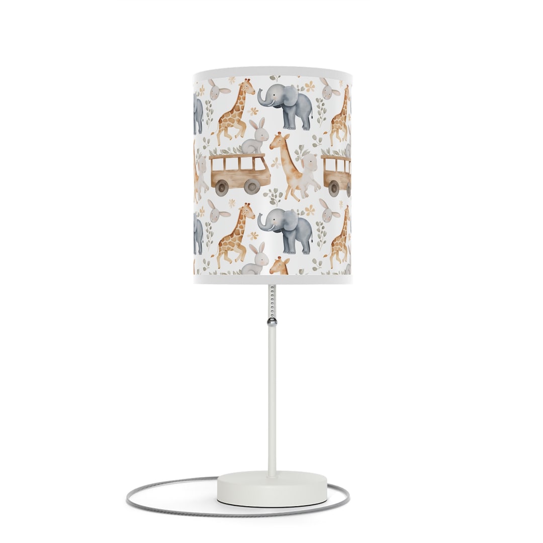 Safari Animals Lamp, Jungle Nursery Decor, Safari Table Lamp, Safari ...
