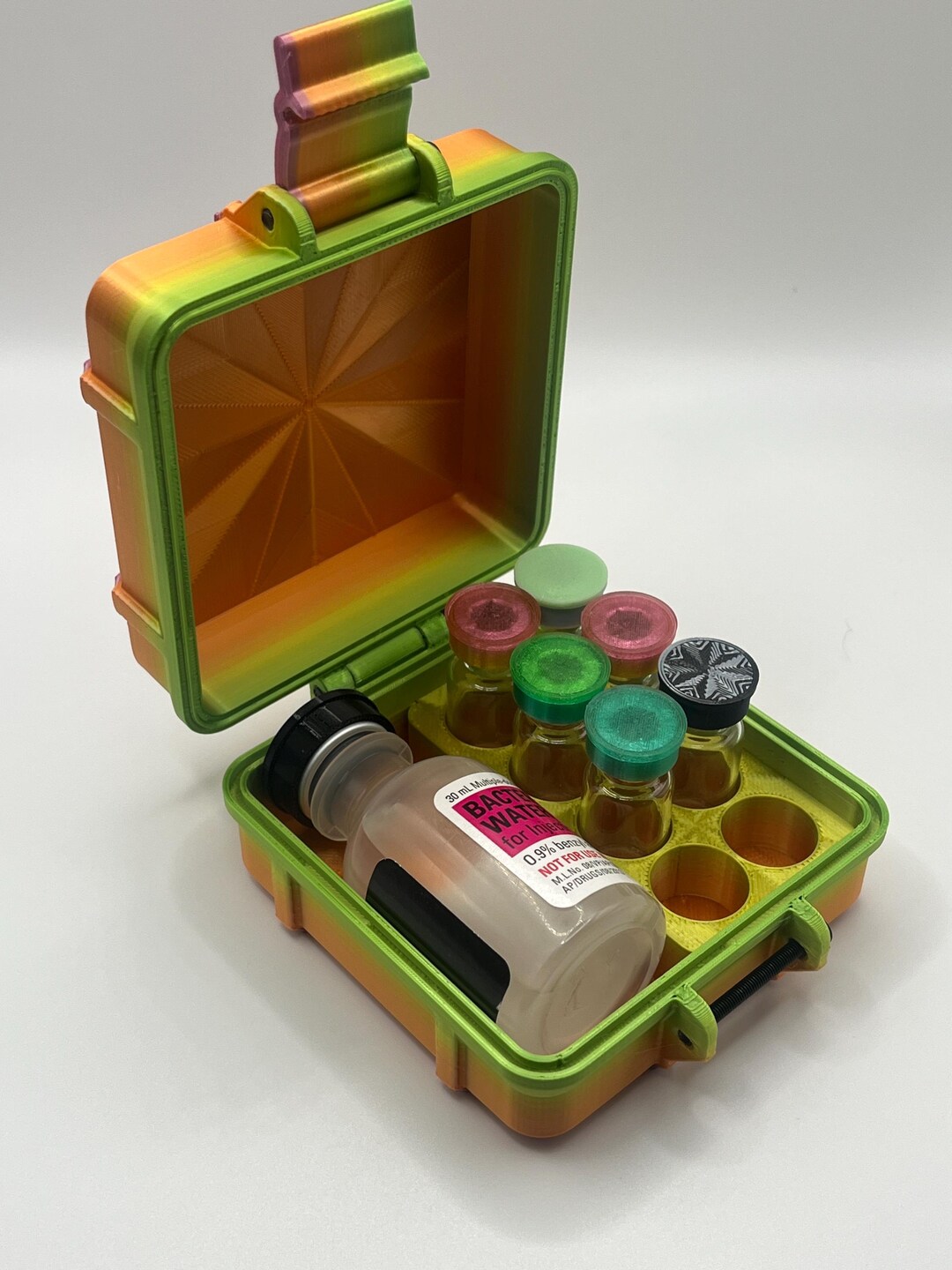2-3ml Vial + Bac Water GLP1 Peptide Storage Box. Store Sema, Tirz, Reta ...