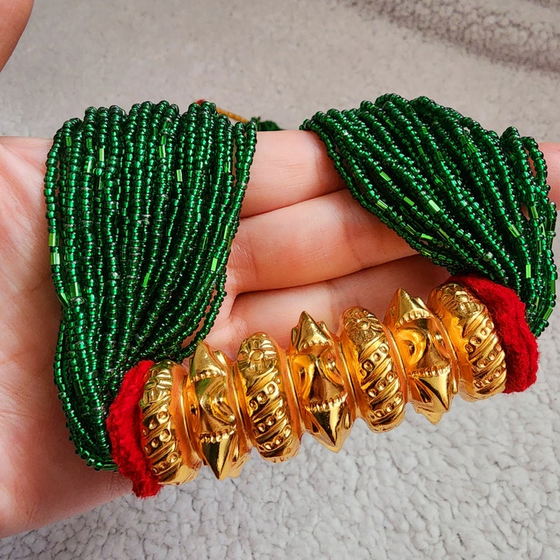 Women's Nepali Maili Tilhari Pote(red/green/yellow) - Etsy