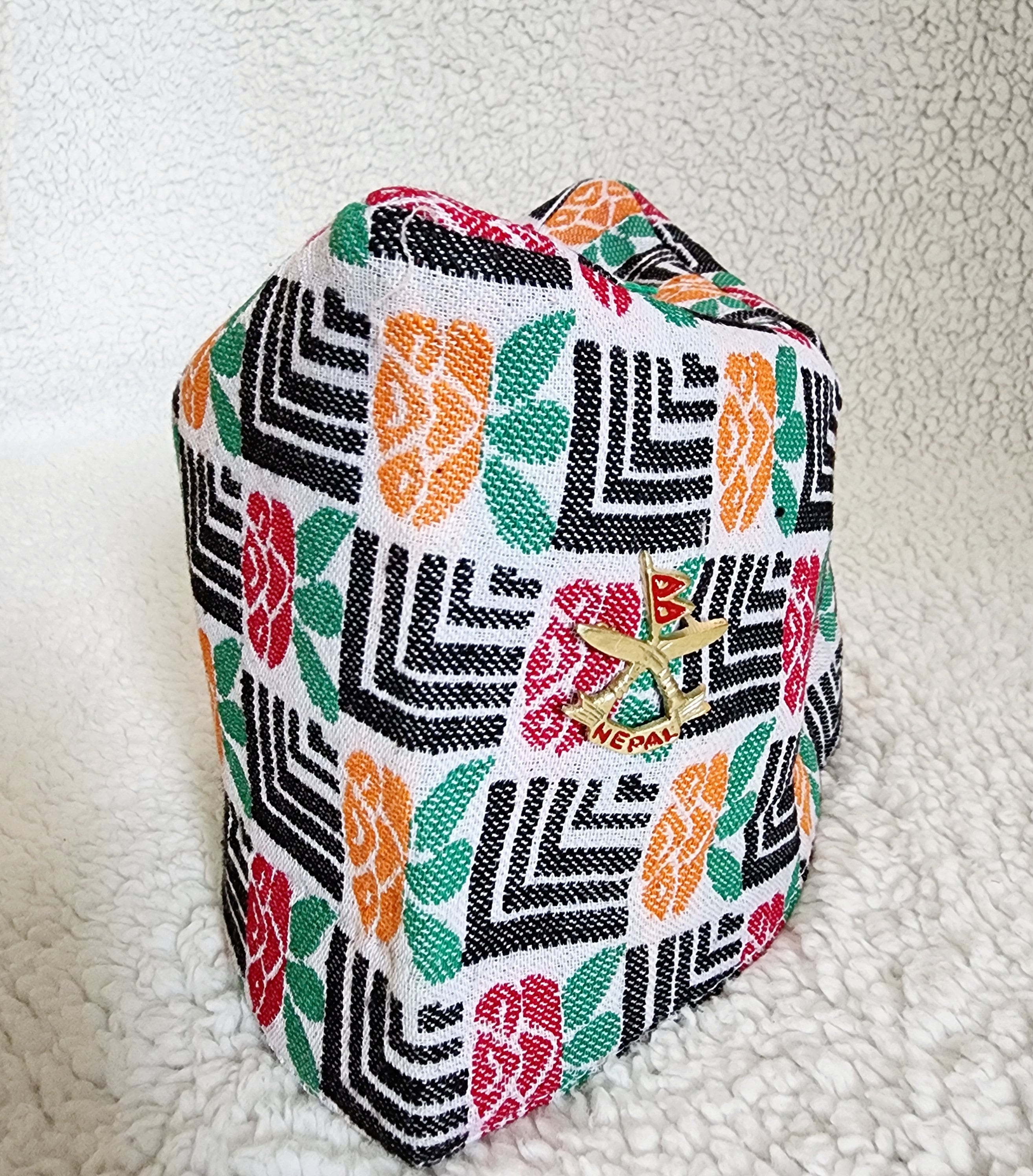 Nepali Dhaka Topi - Palpali Dhaka Topi With Signature Pin Nepal and ...