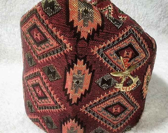 Nepali Dhaka Topi Traditional Dhaka Hat/topi Free Size With Signature ...