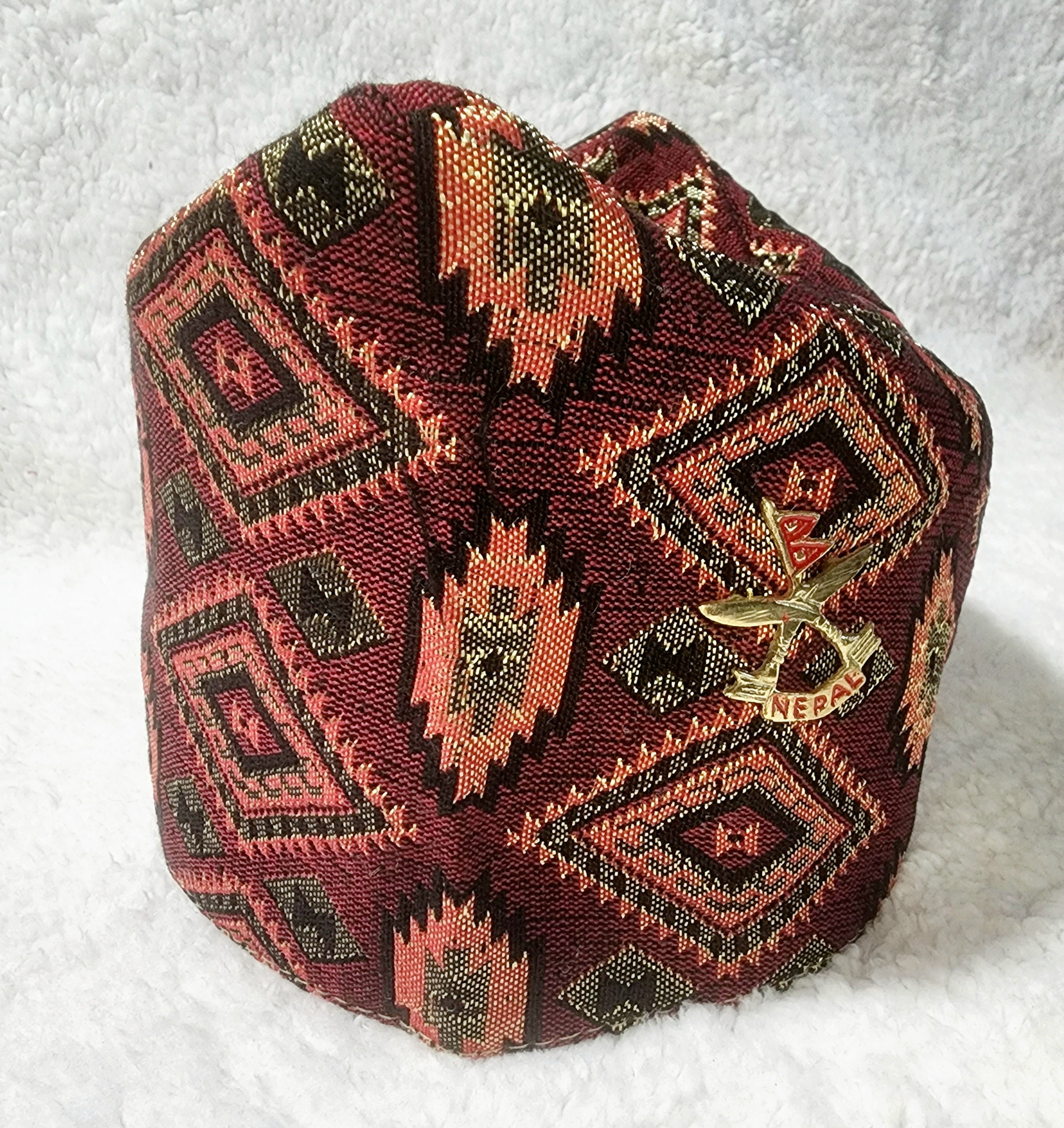 Nepali Dhaka Topi - Palpali Dhaka Topi With Signature Pin Nepal and ...