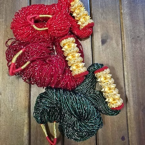 Women's Nepali Maili Tilhari Hydro Pote(red/green/yellow) - Etsy