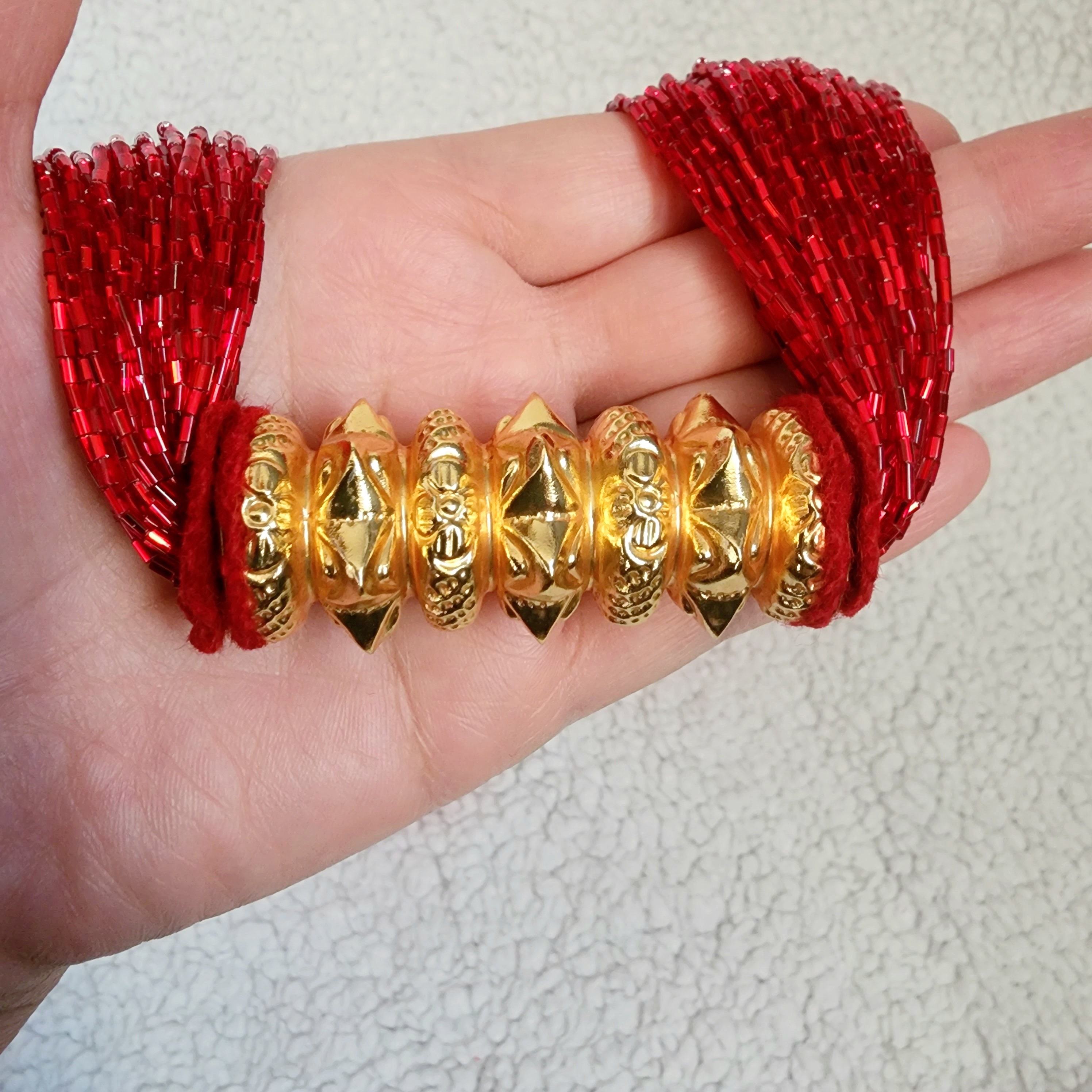 Women's Nepali Maili Tilhari Pote(red/green/yellow) - Etsy