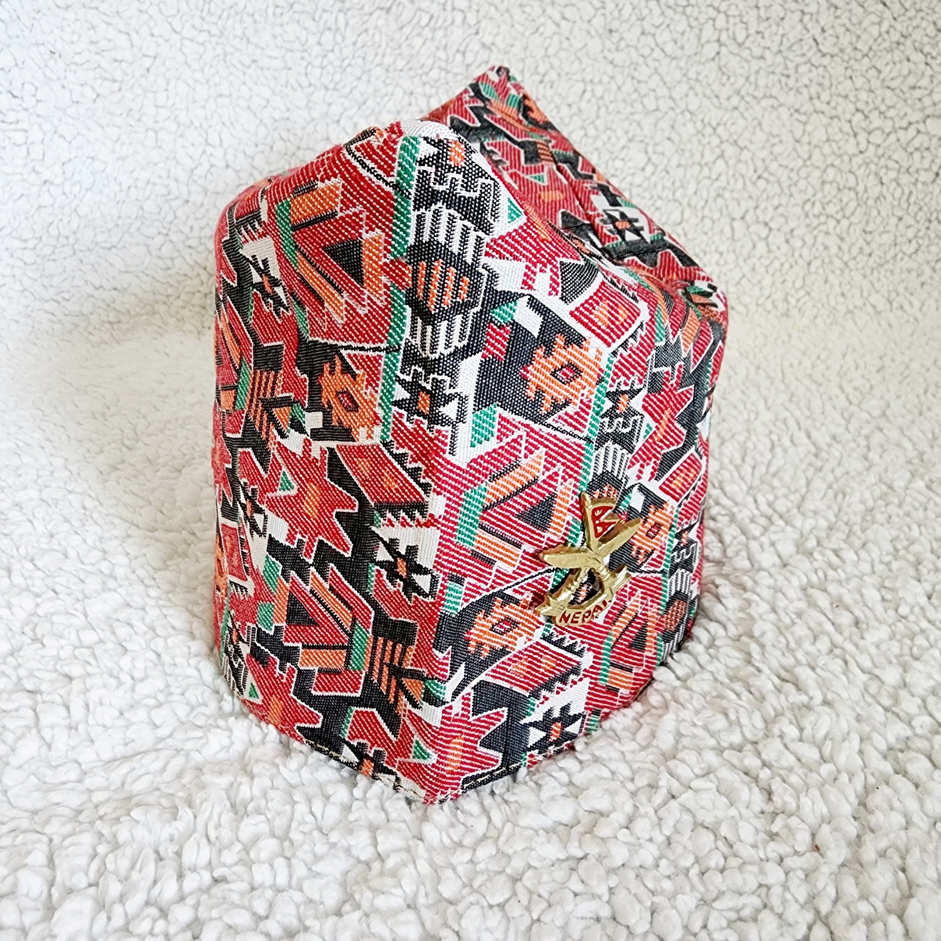 Nepali Dhaka Topi - Palpali Dhaka Topi With Signature Pin Nepal and ...