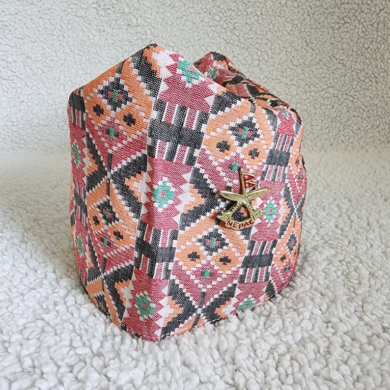 Nepali Dhaka Topi - Palpali Dhaka Topi With Signature Pin Nepal and ...