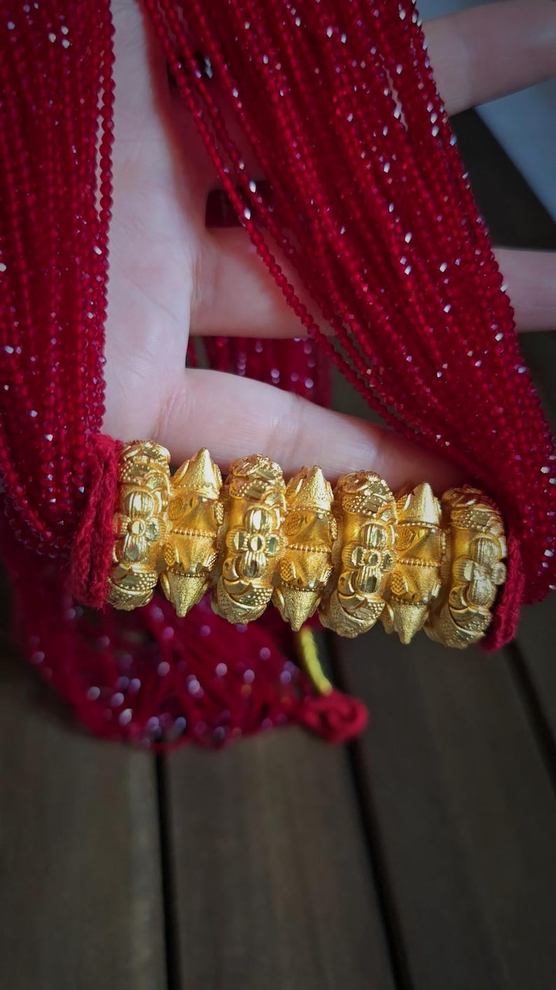 Women's Nepali Maili Tilhari Hydro Pote(red/green/yellow) - Etsy