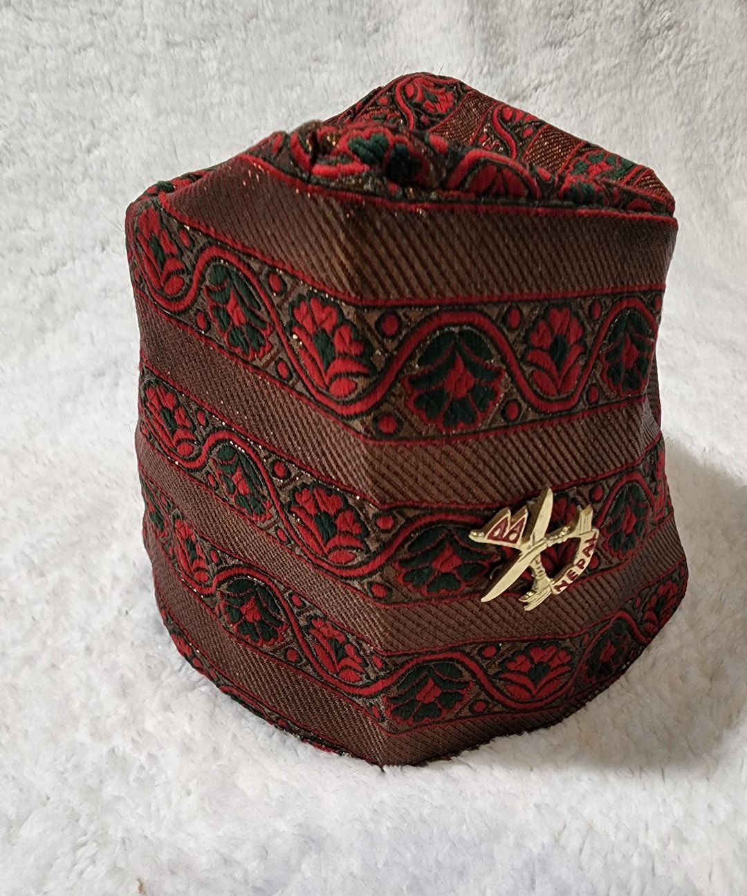 Nepali Dhaka Topi - Palpali Dhaka Topi With Signature Pin Nepal and ...