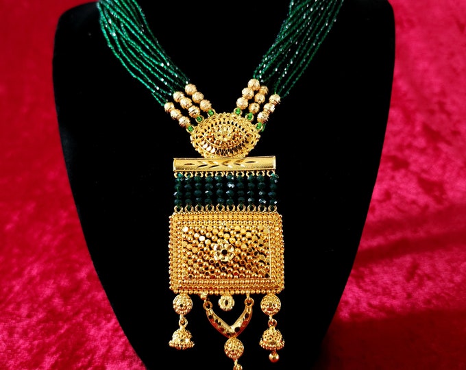 Gold Plated Coin Rani Haar Set, Inspired by India, Pakistan, and Nepal ...