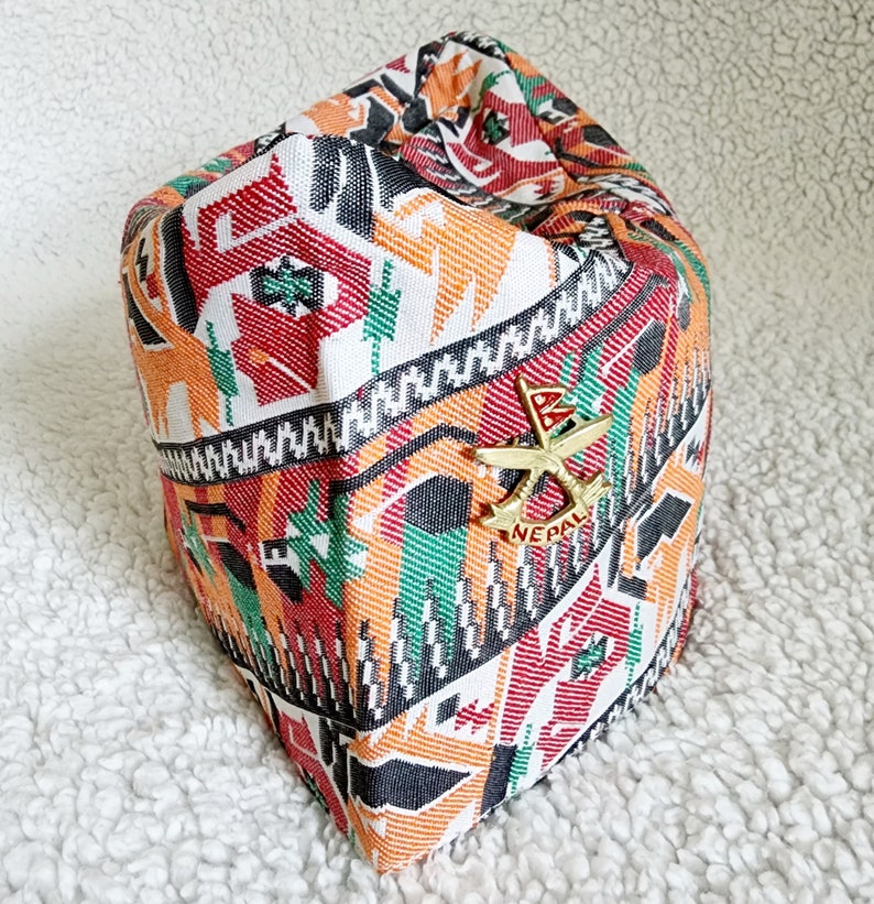 Nepali Dhaka Topi - Palpali Dhaka Topi With Signature Pin Nepal and ...