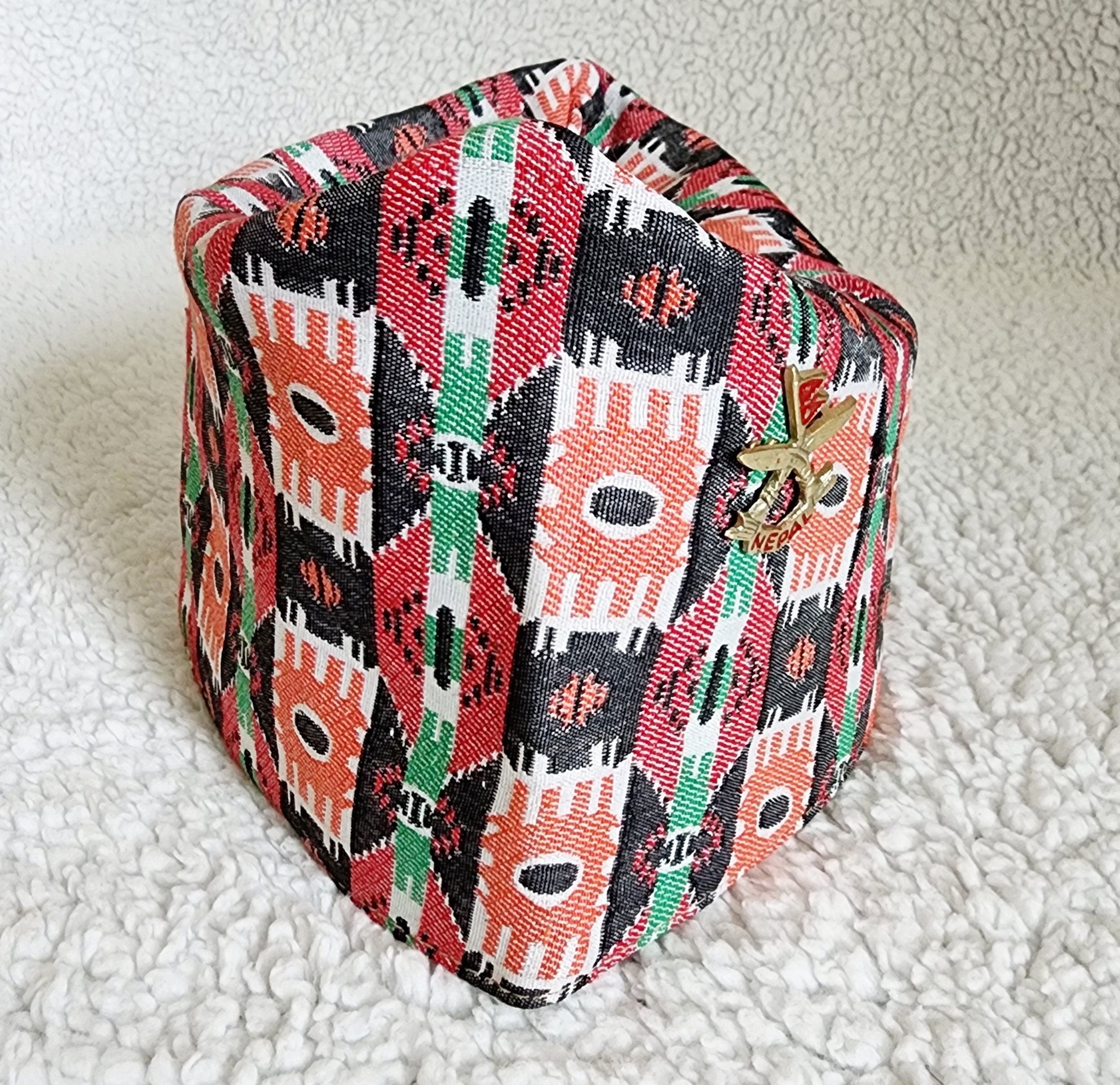 Nepali Dhaka Topi - Palpali Dhaka Topi With Signature Pin Nepal and ...