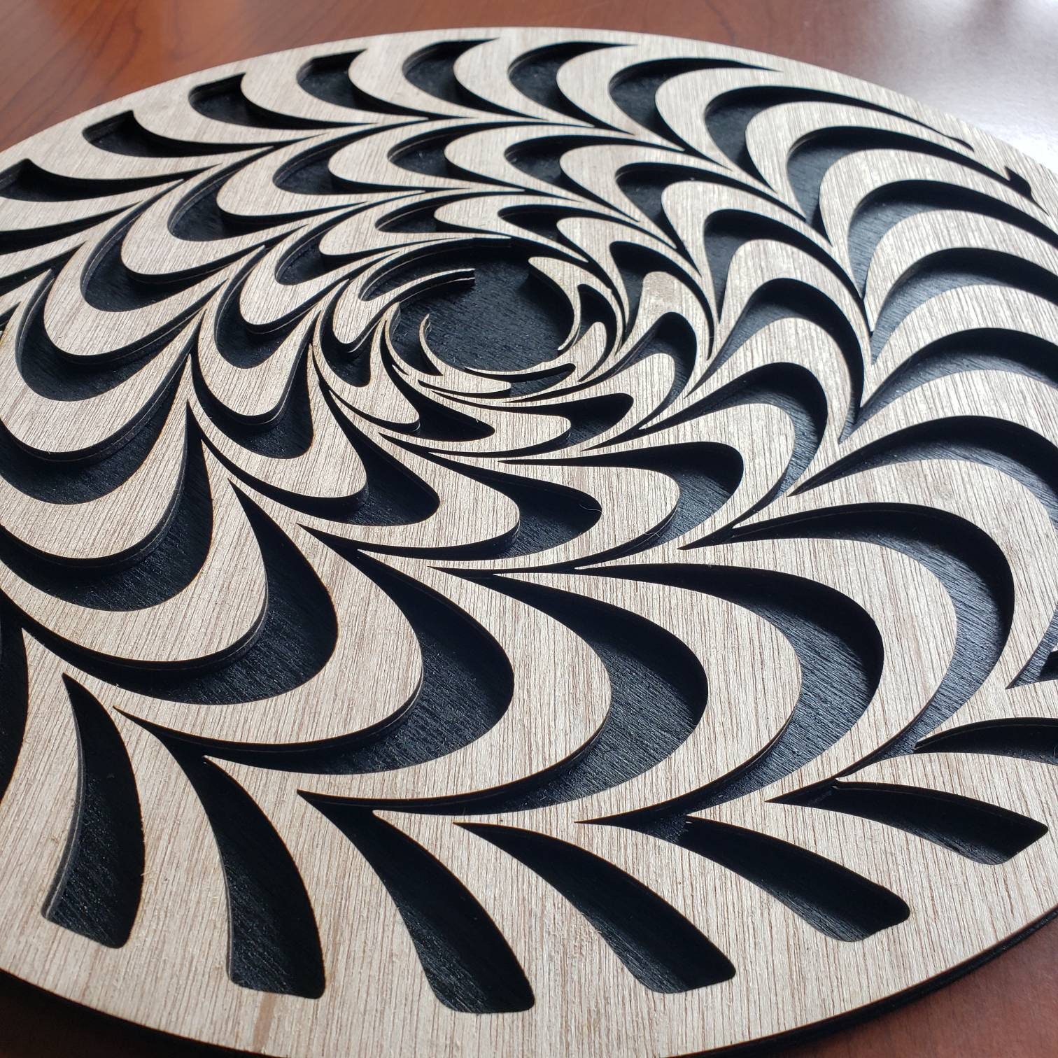 3D Layered Spiral Wall Art, Layered Mandala, Wall Decor, Bohemian Wall ...