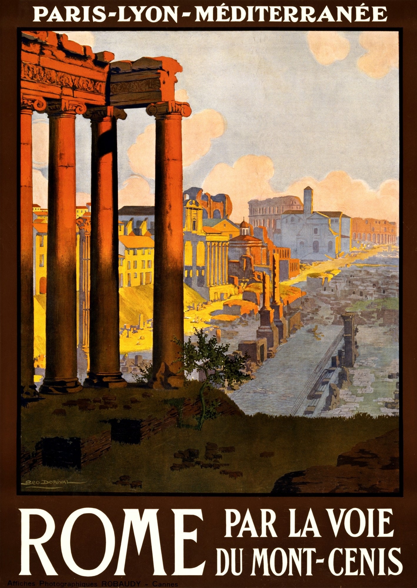Vintage Travel Poster Rome - Etsy