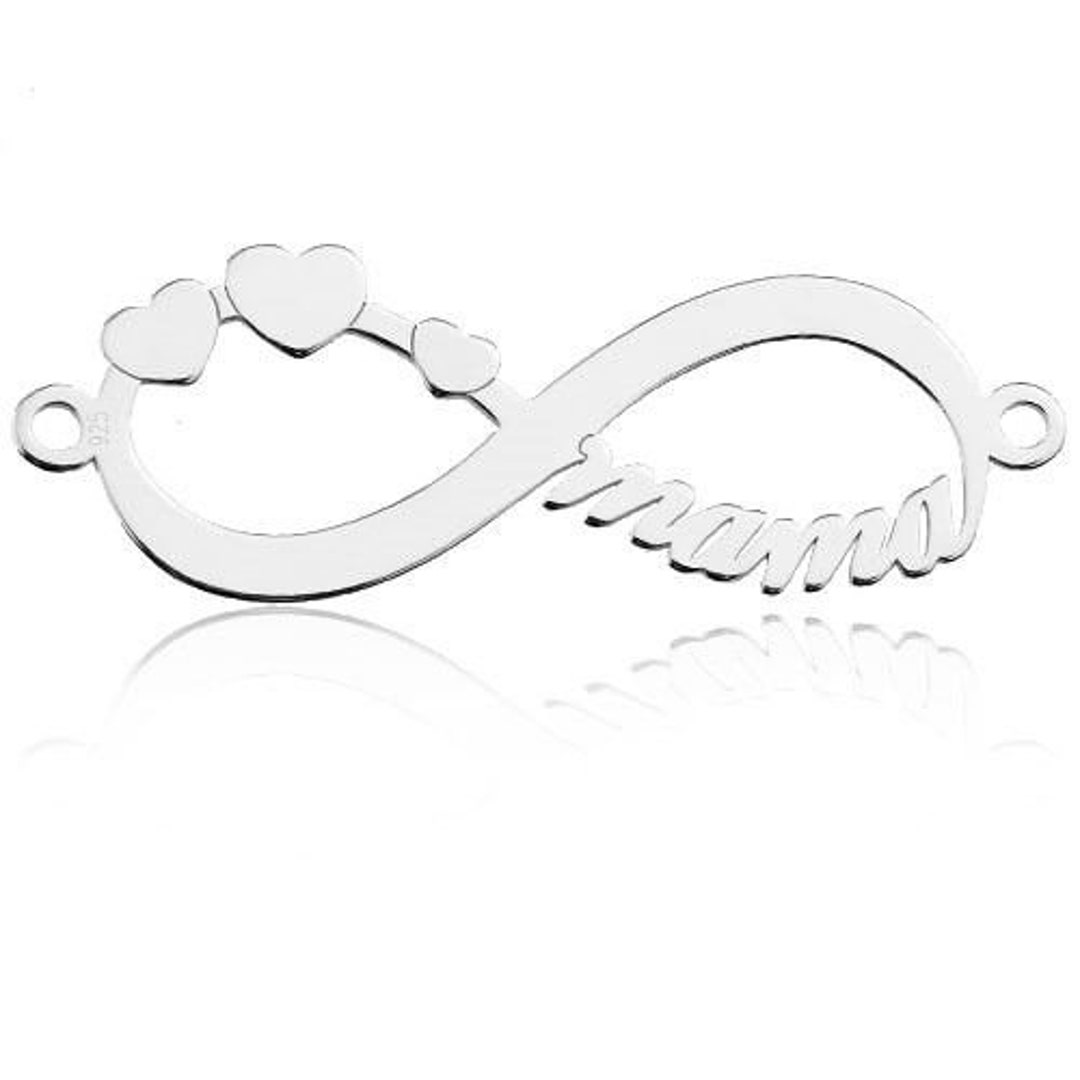 Connector 'mama' With Infinity, Silver 925 - Etsy